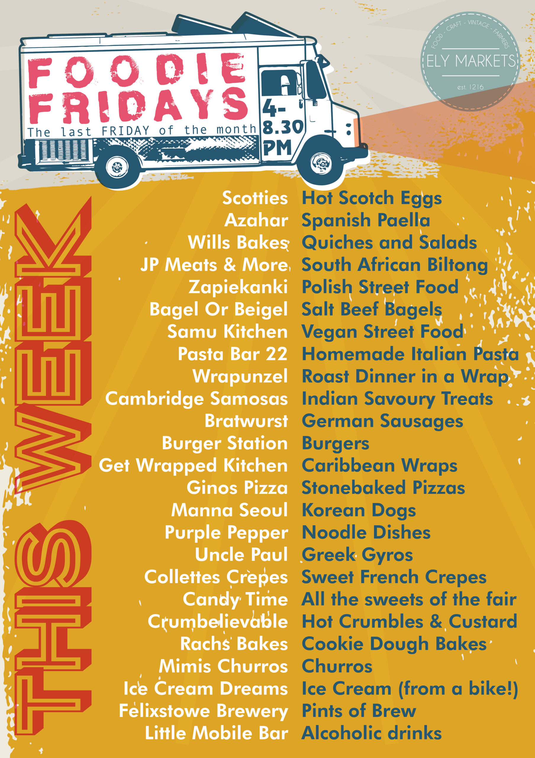 Foodie Fridays Return! 18.04.2025 – Ely Markets